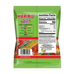 View Haribo Twin Snakes Gummy Candy,