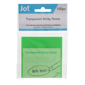 View Jot Assorted Color Transparent Sticky