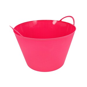 View Plastic Buckets with Handles, 13.62x12.37x9.37