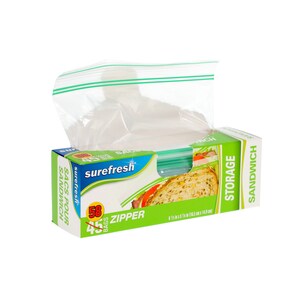 View SureFresh Double-Zipper Seal Sandwich Bags,