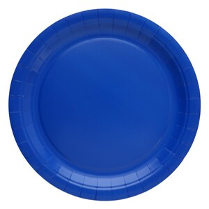 View Round Paper Plates - Royal