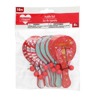 View Plastic Valentine Mini Paddle Ball