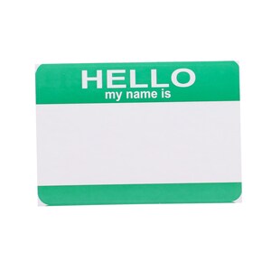 View Jot Self-Adhesive Name Badge Labels,