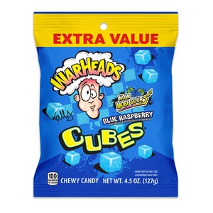 View Warheads Blue Raspberry Cubes, 4.5-oz.
