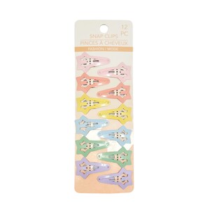 View Colorful Rectangular Snap Clips, 12-ct.