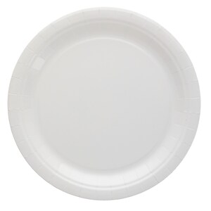 View Round White Paper Plates, 24-ct.