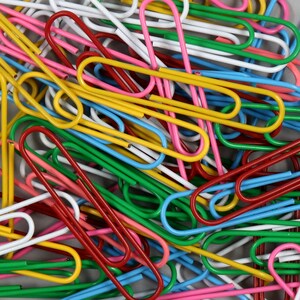 View Jot Multicolor Plastic-Coated Paper Clips,