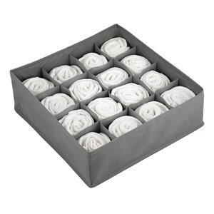 Assorted Closet Essentials 16-Compartment Drawer Organizers, 11.81x11 ...