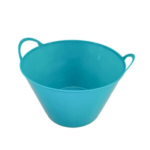 View Plastic Buckets with Handles, 13.62x12.37x9.37
