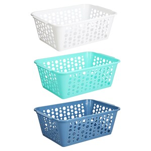 View Large Rectangular Slotted Baskets, 14.8x10x5.5