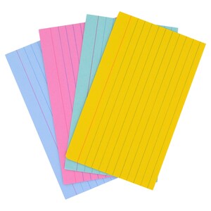 View Jot Colored Ruled Index Cards,
