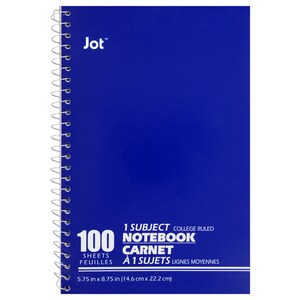 View Jot Mini-One-Subject Spiral-Bound Notebooks, 100-pg,