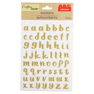 View Crafter's Square Vinyl Alphabet Glitter