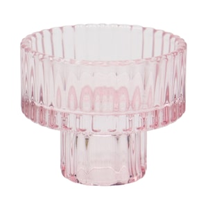 View Pink Glass Candle Holders, 2.56x2.56x2.09