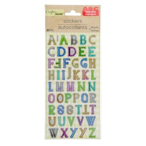 View Crafters Square Metallic Puffy Alphabet