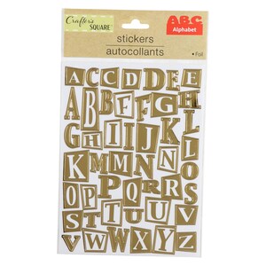 View Crafter's Square Metallic Foil Alphabet