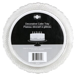 View Clear Crystal-Cut Decorative Cake Plates