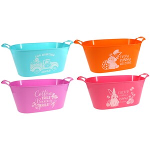 View Jumbo Oval Easter Print Basket