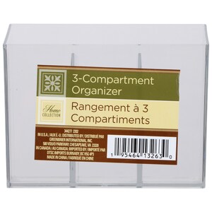 View Home Collection 3-Compartment Clear Plastic