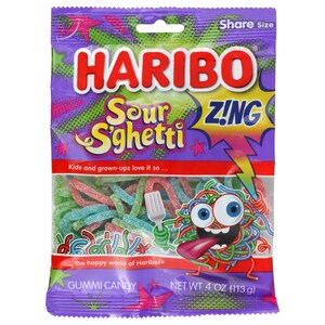Hairbo Sour S'ghetti Gummi Candies, 4 oz. Bags | Dollar Tree