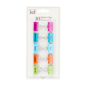View Jot Binder Clips, Assorted Colors,