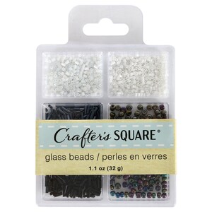 View Crafters Square Glass Bead Sets,