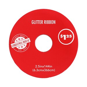 View Crafter's Square Christmas Glitter Ribbon,