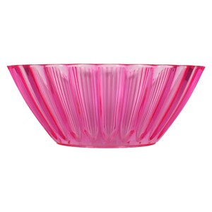 View Light Pink Wavy Plastic Bowls,