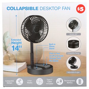 View Collapsible Tabletop USB Fans