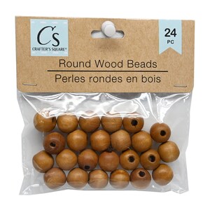 View Crafters Square Wood Beads, 24-ct.