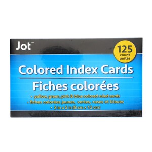 View Jot Color Index Cards, 125-ct.
