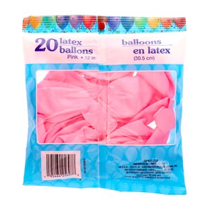 View Pink Standard Latex Balloons, 20-ct.