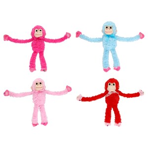 View Plush Valentine's Day Hanging Monkeys,