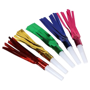 View Metallic Fringe Party Squawkers, 12-ct.