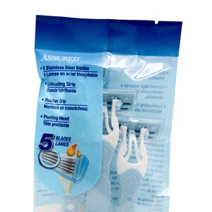 View Assured Disposable 5-Blade Razors, 3-pc