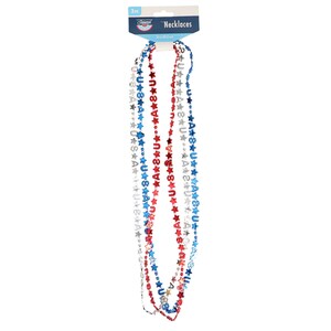View Metallic Patriotic Necklaces 32 In