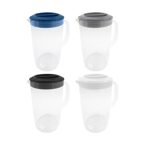 View Clear Plastic Pitchers with Colored