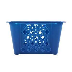 View Colorful Stackable Plastic Baskets, 9.75x8.75x6