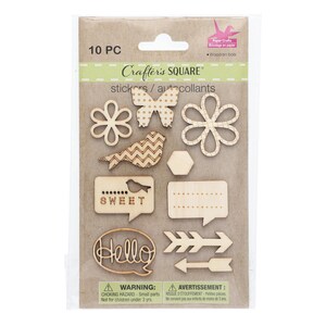 View Crafters Square Wooden Stickers