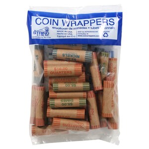 View Assorted Coin-Roll Wrappers, 36-ct. Bags