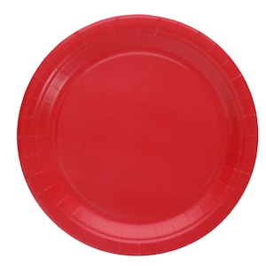 View Round Red Paper Plates, 24