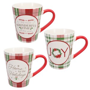 View Red and Green Plaid Mug,