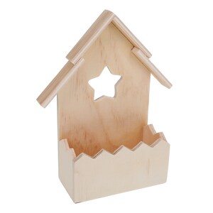 View Standing Wooden House-Shaped Inbox, 5.1x6.2x1.85-in.