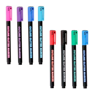 View Jot Glitter Outline Markers, Assorted