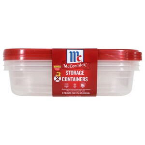 Bulk McCormick Rectangular 3.79 Cups Storage Containers, 3-ct. Packs ...