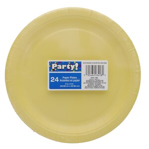View Round Paper Plates - Bright