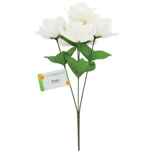 View Floral Garden 5-Stem White Velvety