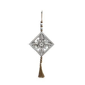 View Beaded Wood Tassel Hanger, 1