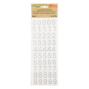 View Crafters Square Gemstone Number Stickers,