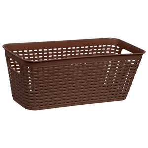 Bulk Essentials Woven-Look Plastic Storage Baskets | Dollar Tree